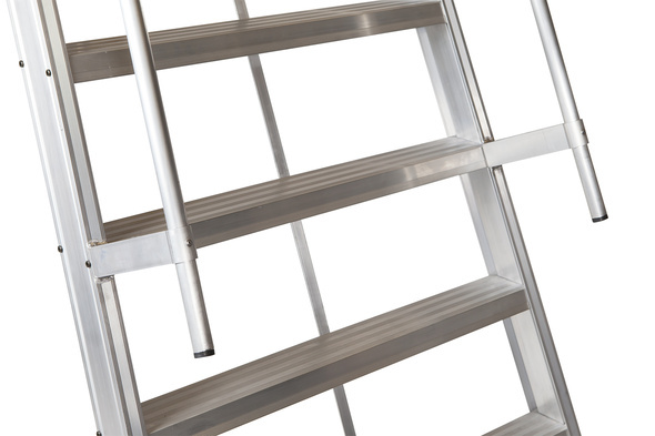 2XL-S - escalera de almacen móvil con plataforma y pasamanos - altura ...