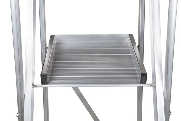 2XL - escalera de almacen móvil con plataforma, plegable - altura ...