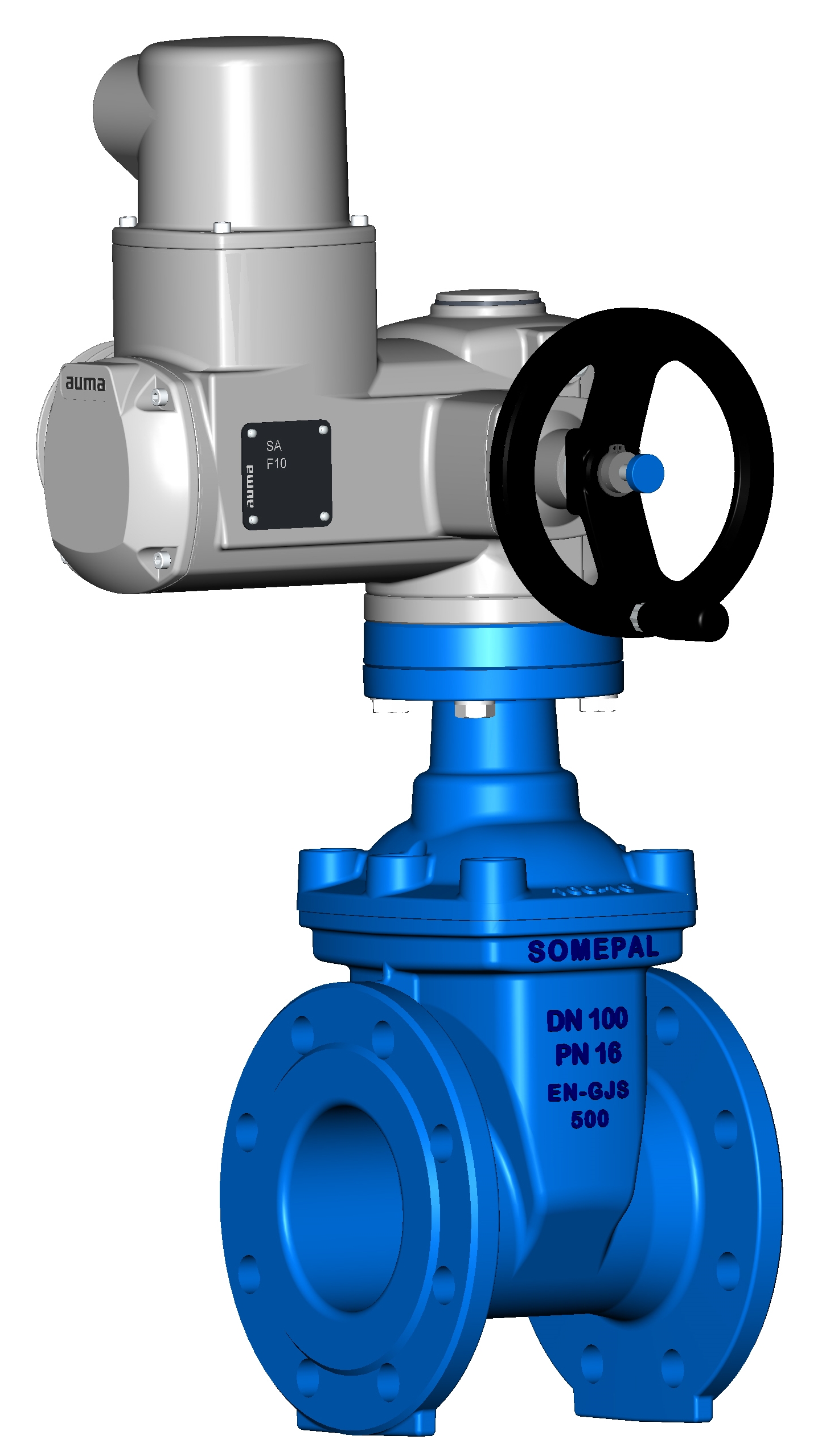 Válvula con eje en acero inoxidable - Serie 14 - Auma - DN 300 ...