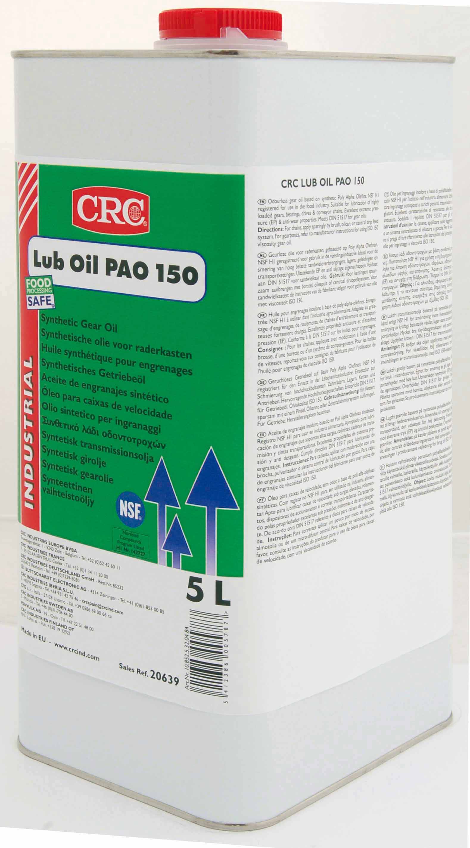 LUB OIL PAO 150 FPS - Aceite sintético PAO para cajas de cambio - 20 l ...