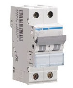 Interruptor automático magnetotérmico serie MU, 1P+N, 10A, curva C, 6KA - HAGER SISTEMAS, S.A.